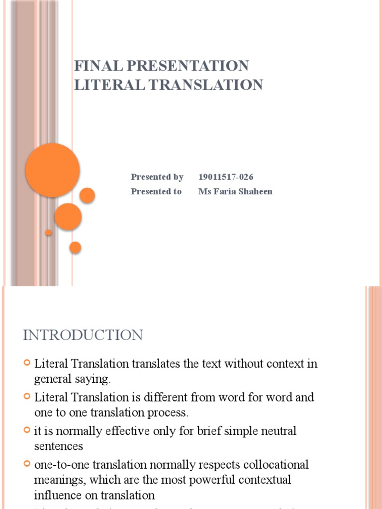 19011517-026 Tran-304 PPT | PDF | Translations | Word