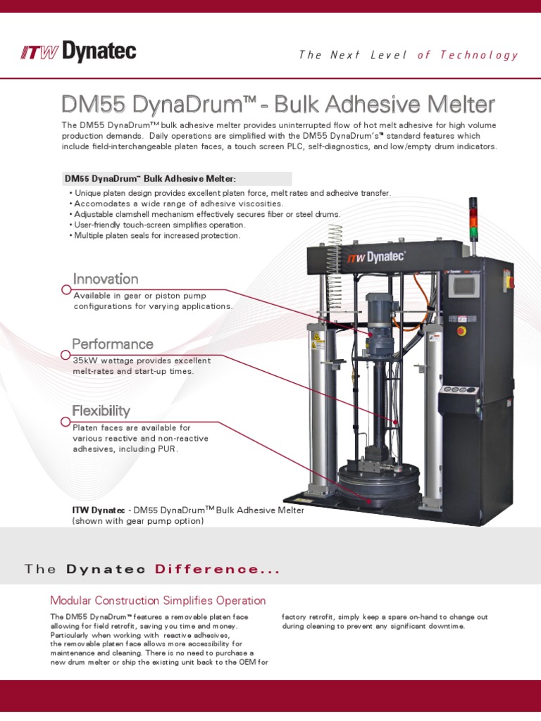 DM55 Bulk Adhesive Drum Unloader | PDF | Adhesive | Pump