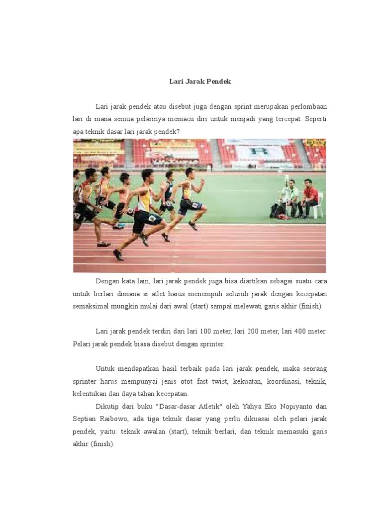 Lari Jarak Pendek | PDF