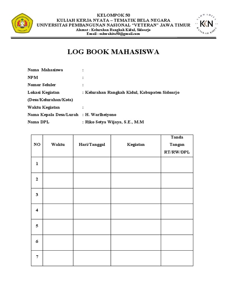 Log Book Mahasiswa - Kelompok 50 | PDF