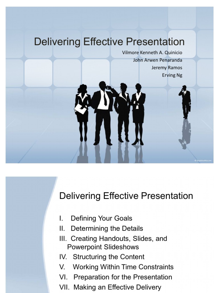Delivering Effective Presentation | PDF | Microsoft Power Point | Semiotics