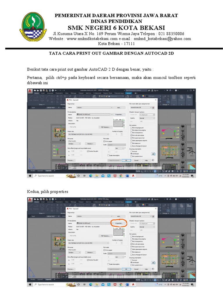 Materi Tata Cara Plotting Dalam Autocad | PDF
