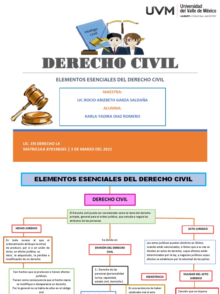 Elementos Esenciales Del Derecho Civil | PDF | Derecho Civil (Common ...