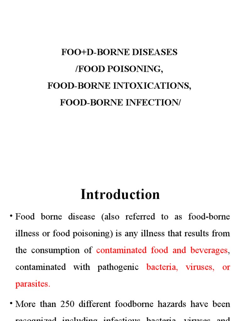 Overview of Foodborne Diseases | PDF | Foodborne Illness | Infection
