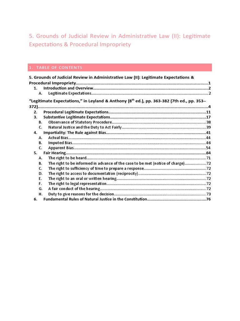 LE & Procedural Impropriety | PDF
