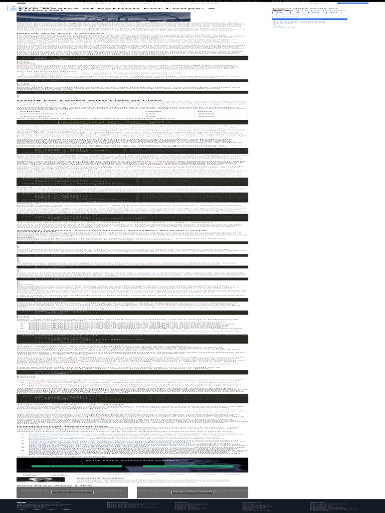 The Basics of Python For Loops A Tutorial - Learn Data Science With Dataquest | PDF | Control ...