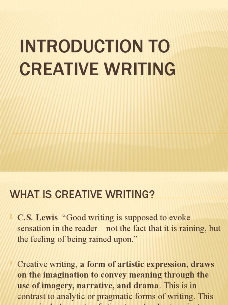Introduction To Creative Writing | PDF | Plot (Narrative) | Senses