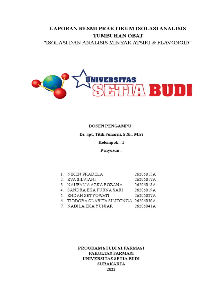 Laporan Resmi Praktikum Isolasi Dan Analisi Tanaman Obat | PDF