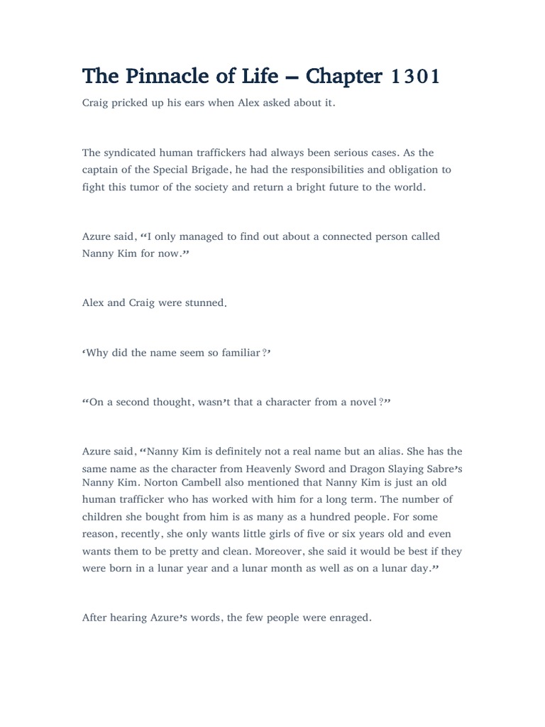 The Pinnacle of Life 1301 1400 | PDF