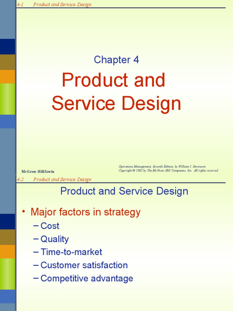 Product and Service Design: Mcgraw-Hill/Irwin | PDF | Operations ...