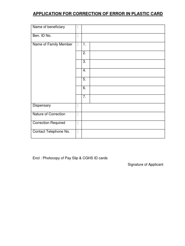 Correction Form | PDF