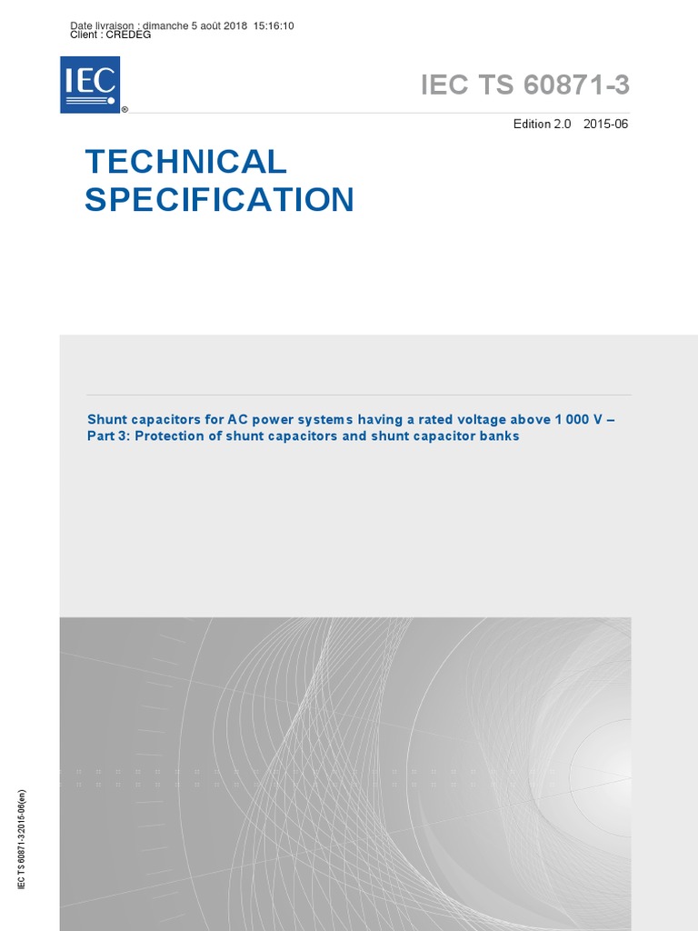 Cei 60871-3 | PDF | Fuse (Electrical) | Capacitor