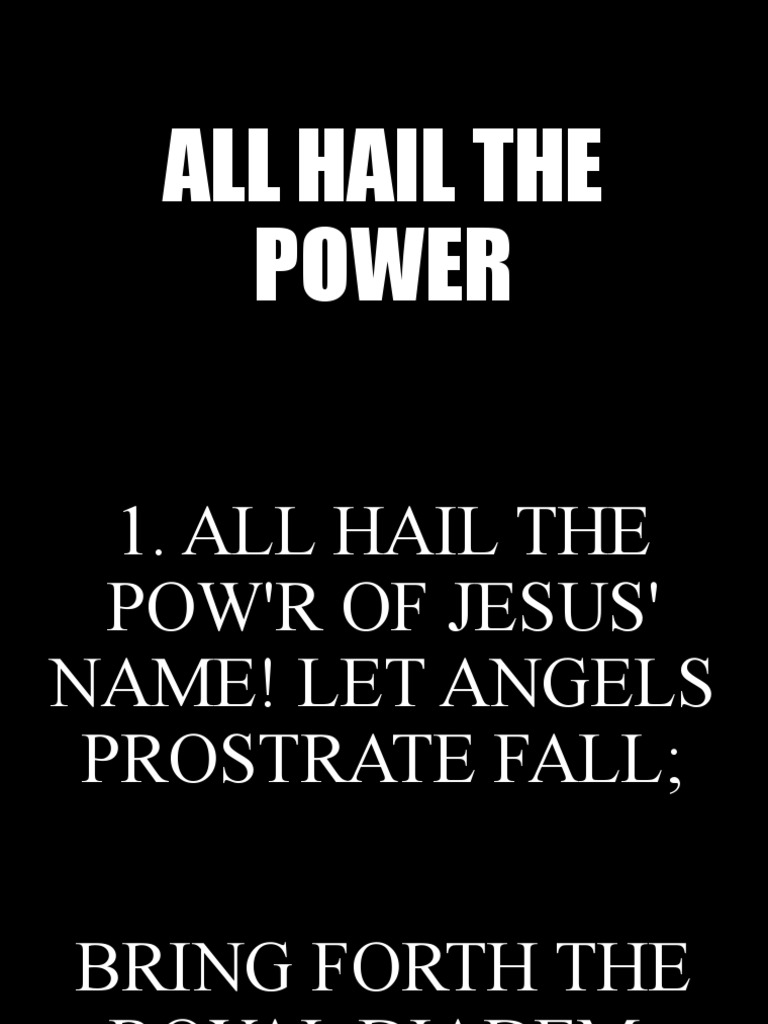 All Hail The Power | PDF
