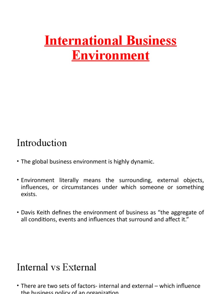 International Business Environment | Download Free PDF | European Union ...