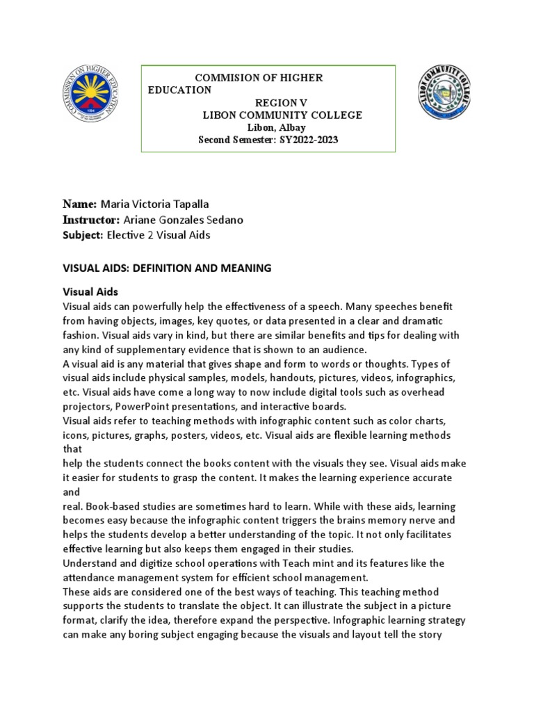 Visual Aids | PDF | Infographics | Teaching Method