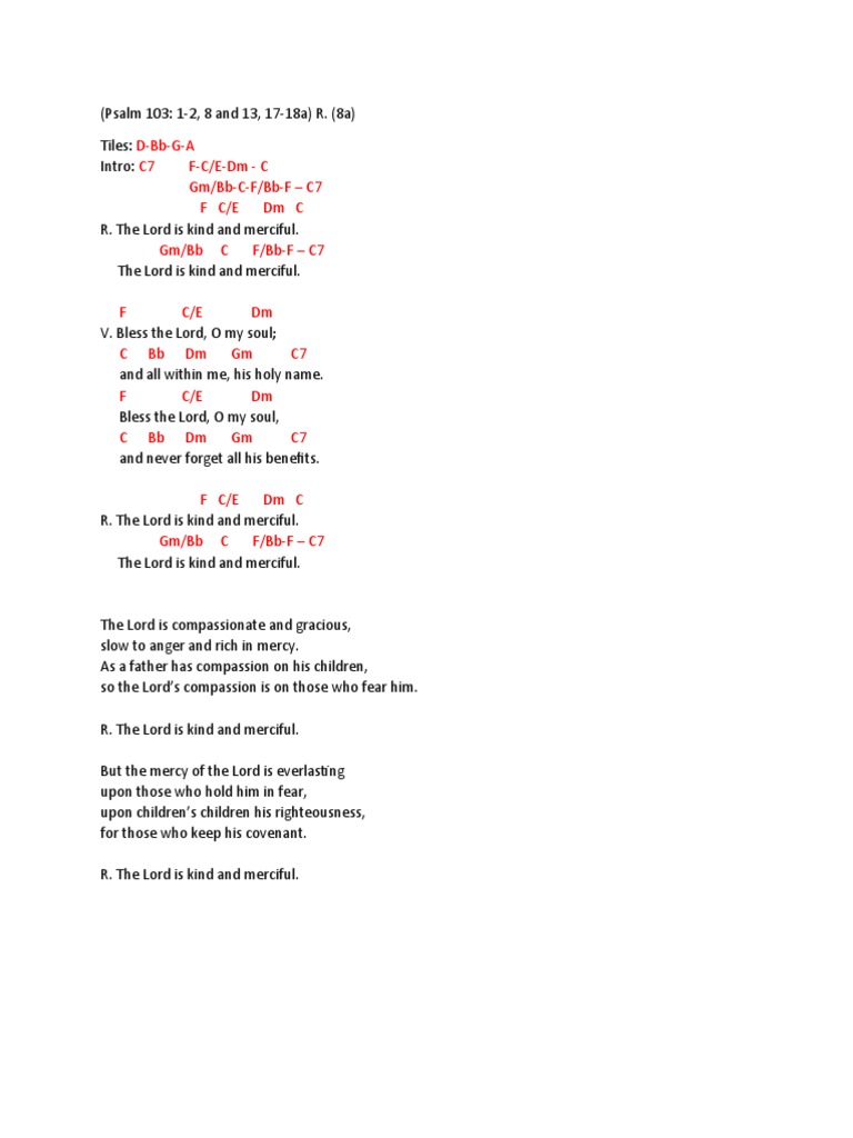 Psalm 103 | PDF | Language Arts & Discipline