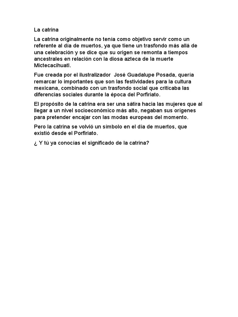 La Catrina | PDF