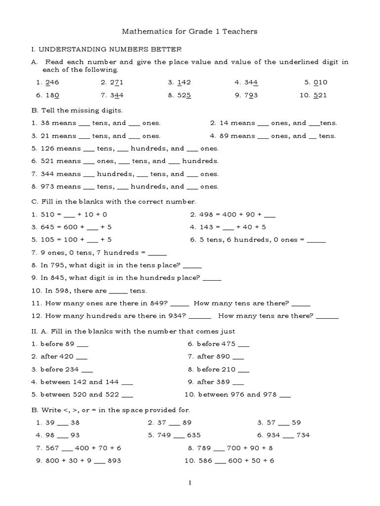 Grade 1 Mathematics Workbook | PDF | Rectangle | Length