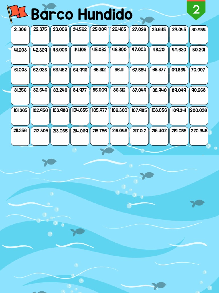 Barco Hundido Números | PDF