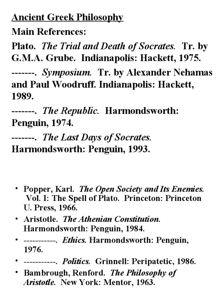 Ancient Greek Philosophy Overview | PDF | Symposium (Plato) | Plato