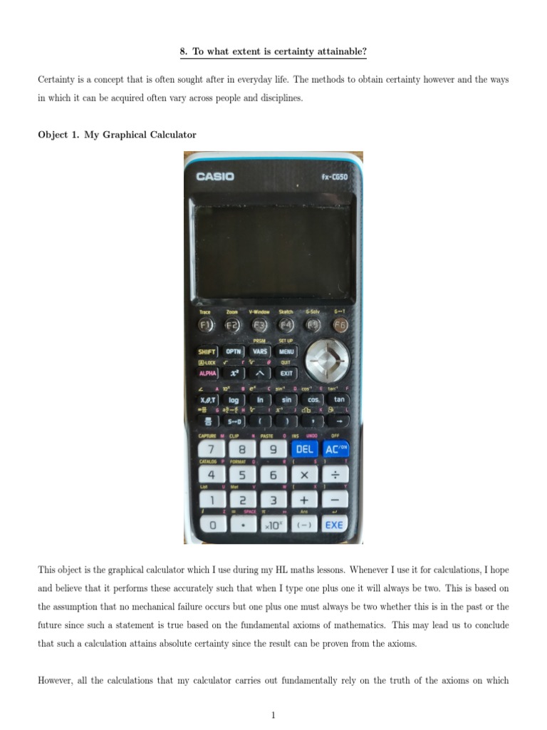 ToK Exhibition Full Marks | PDF | Mathematical Proof | Certainty