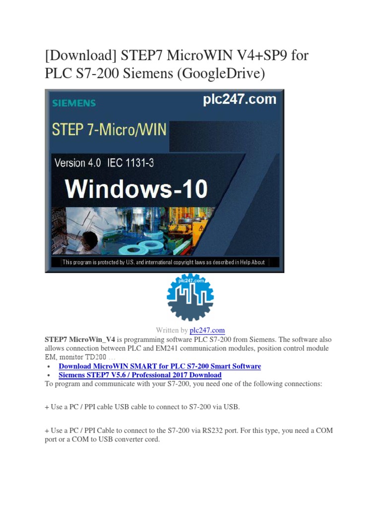 PLC 200 | PDF | Microsoft Windows | Windows 7