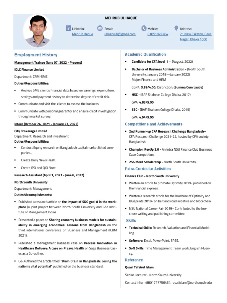 Mehrub Resume | PDF | Economies | Business