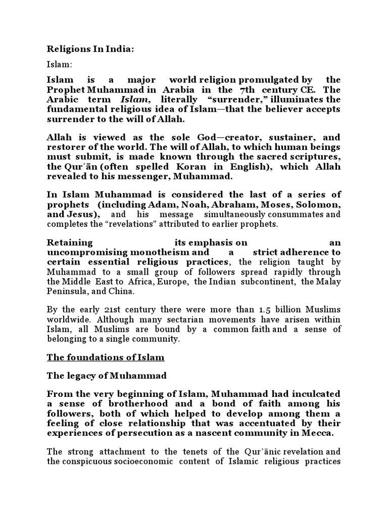 Religions in India | PDF | Christian Denomination | Prophets And ...