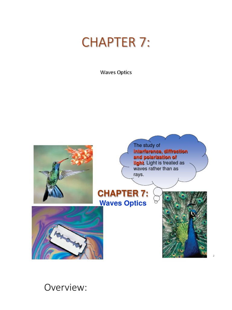 Chapter 7 - Distrib | PDF | Wavelength | Diffraction