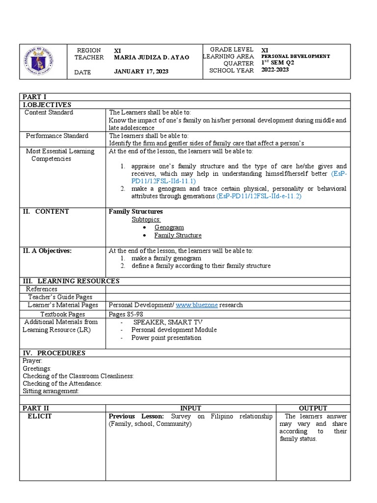 COT-1 - PerDev 2023 | PDF | Learning | Cognitive Science