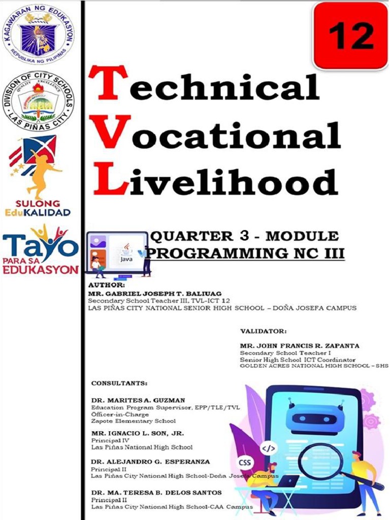 Q3 G12 Programming M1 Pdf Parameter Computer Programming Method Computer Programming 