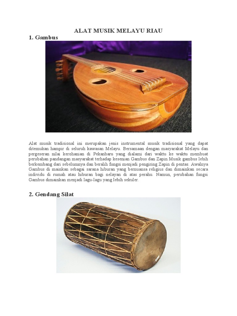 Alat Musik Melayu Riau | PDF | Seni