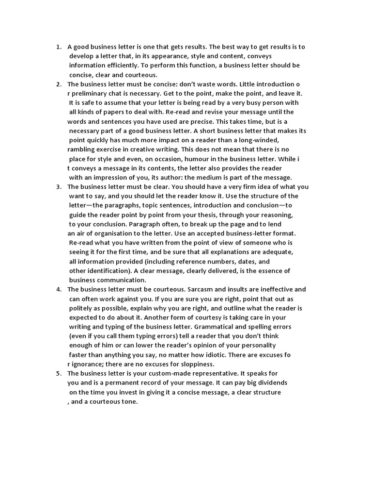 Writing Effective Business Letters | PDF | Writing | Cognitive Science
