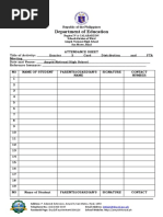 Pta Meeting Attendance Sheet | PDF