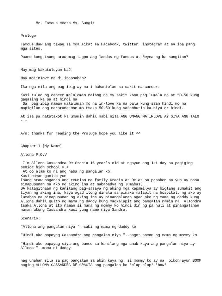 MR - Famous Meets Ms - Sungit | PDF