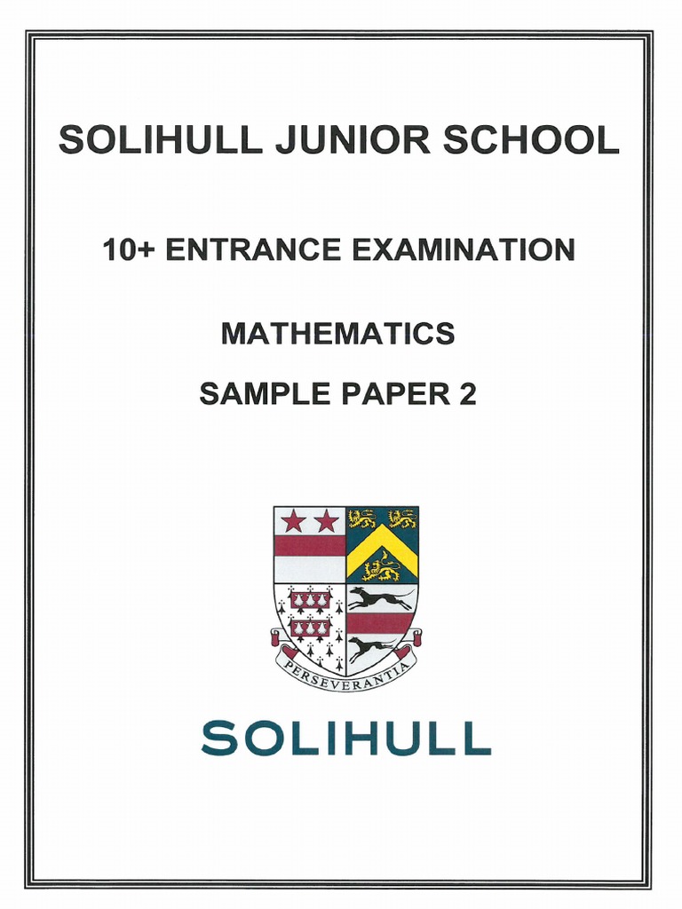 10+ Maths Sample Paper 2 | PDF