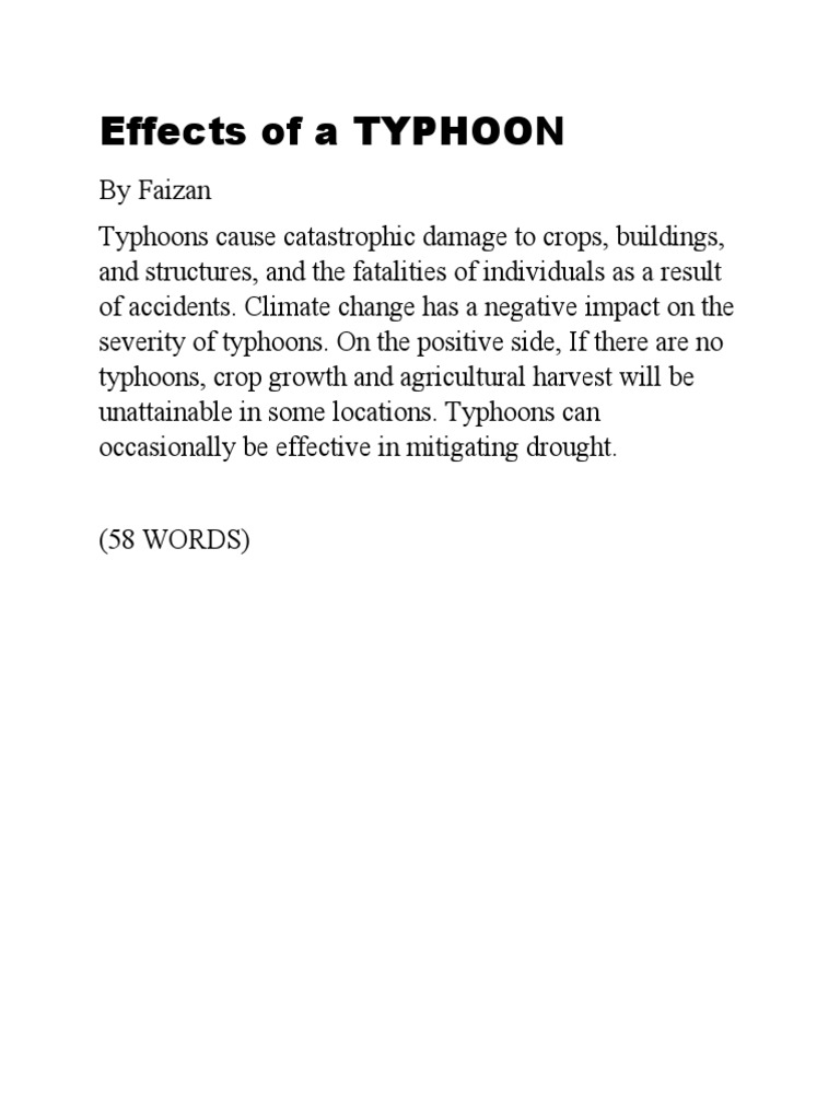Effects of A TYPHOON | PDF