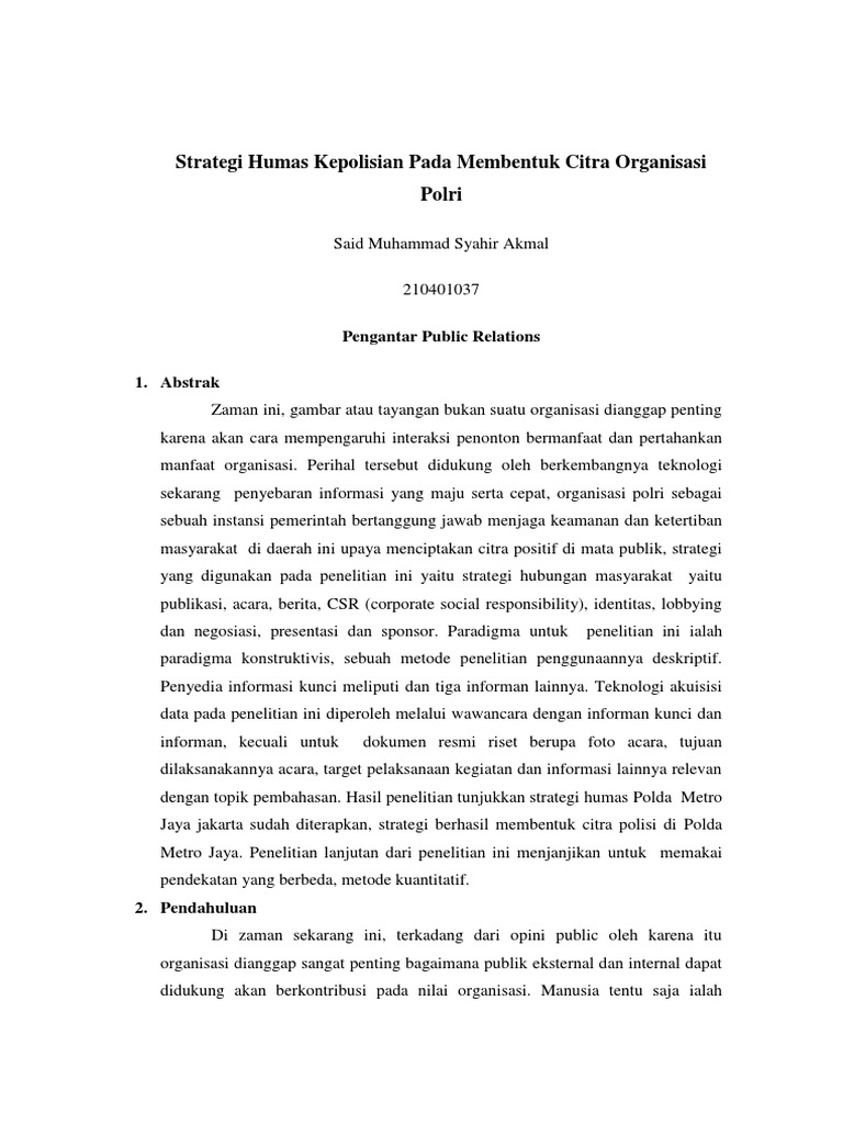 Said Muhammad Syahir Akmal | PDF | Ilmu Sosial