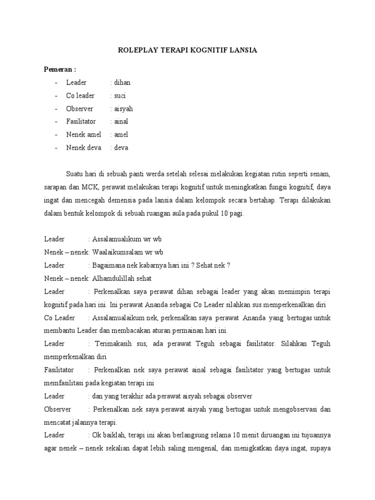 Terapi Kognitiv | PDF