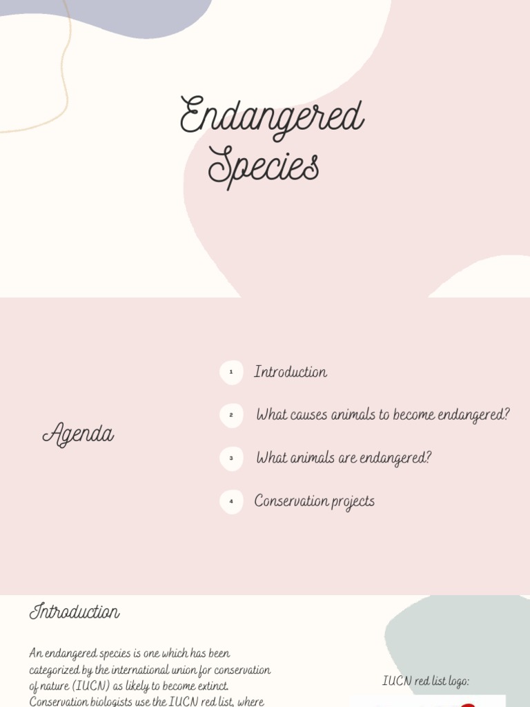 Endangered Species | PDF | Endangered Species | Extinction
