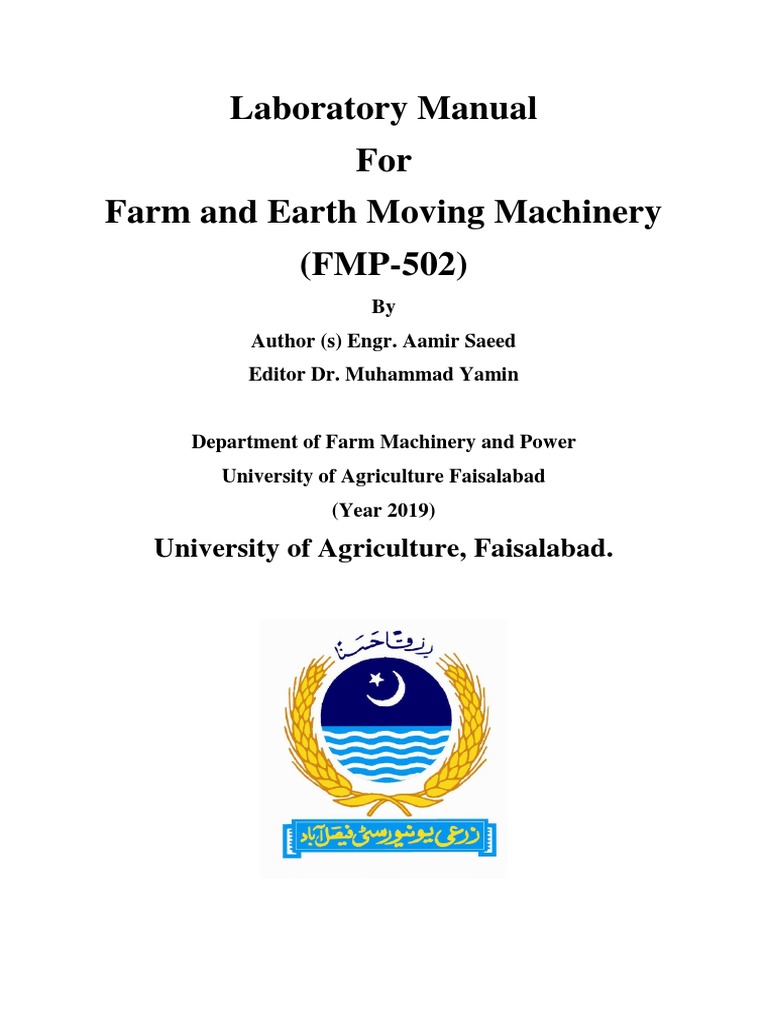 Fmp-502 Farm and Earth Moving Machinery Manual (Complete) | PDF | Plough | Tractor