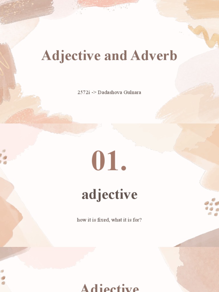 Adverb and Adjective 2572i Gulnara | PDF | Language Arts & Discipline