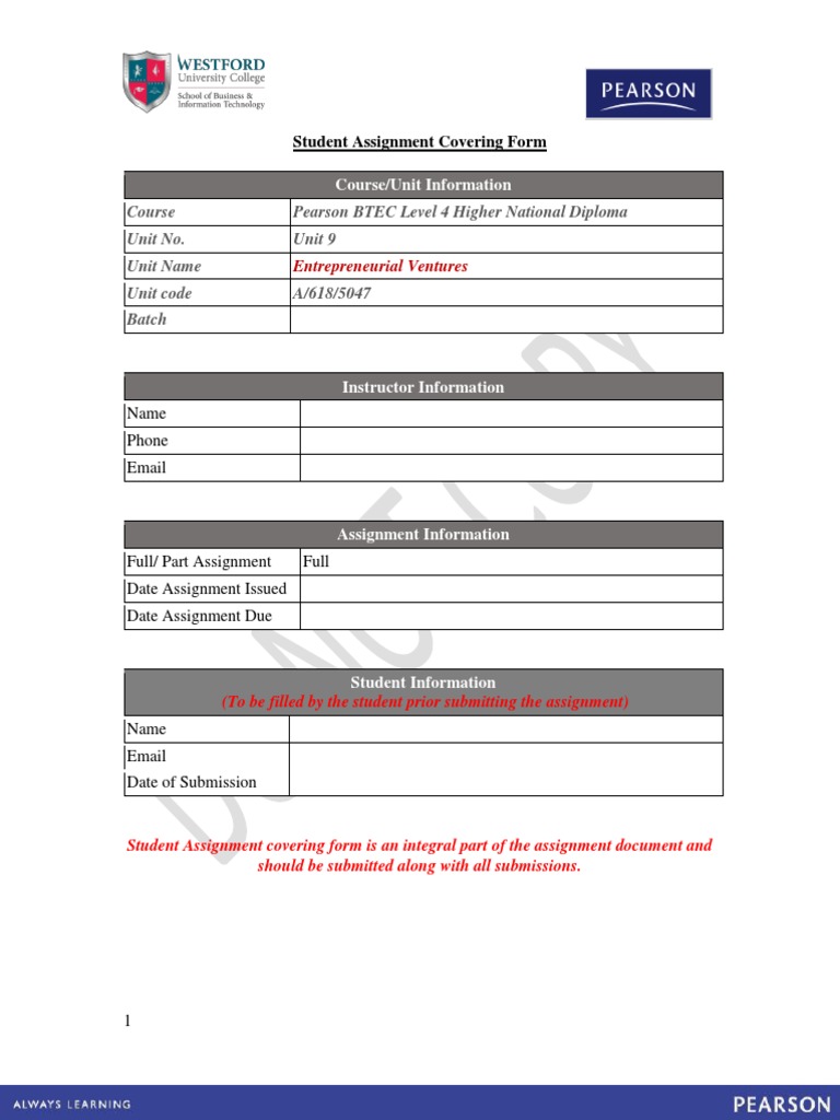 Entrepreneural Ventrures - Sample Assignment 1 | PDF | Entrepreneurship | Mindset