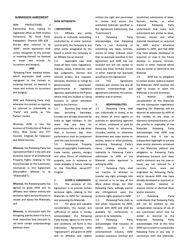 AVM Submission Form | PDF | Civil Law (Common Law) | Ethical Principles