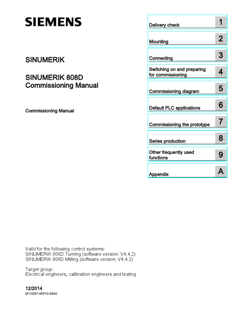 SINUMERIK 808D Commissioning Manual 201412 Eng | PDF | Programmable Logic Controller | Safety