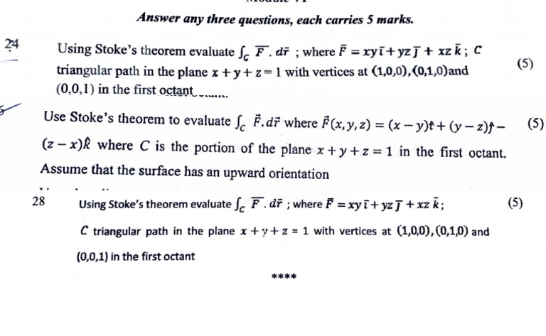 Stokes Theorem Calculus Ktu 15 SCH | PDF