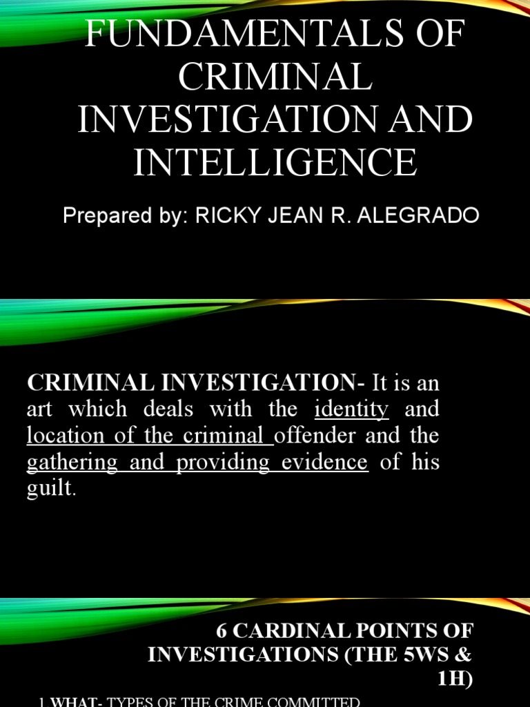 Fundamentals of Criminal Investigation | PDF | Crime Scene | Search And ...