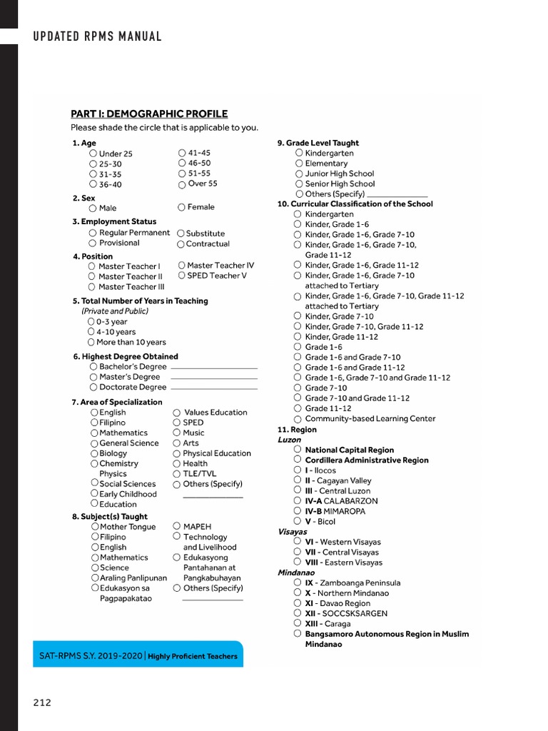 DepEd UpdatedRPMSManual 214-214 | PDF