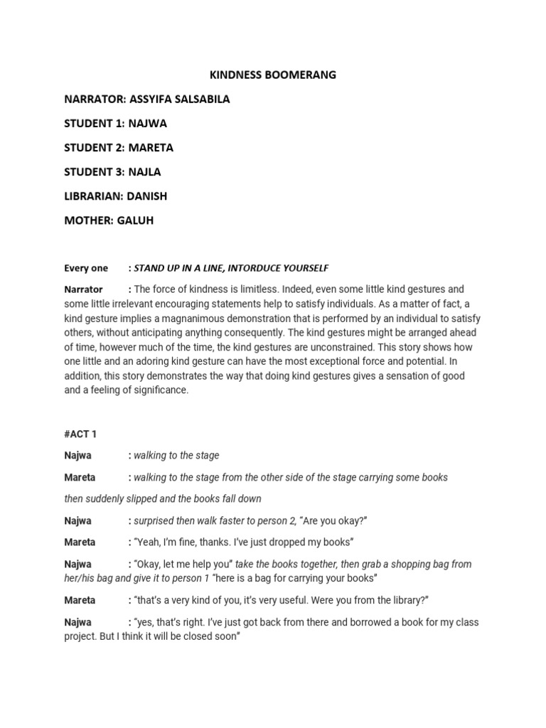 Kindness Boomerang | PDF