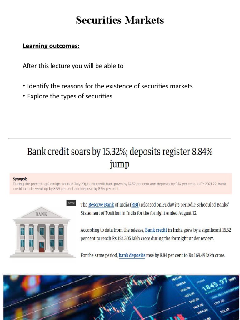1 Securities markets and types of securities | PDF | Stocks | Securities (Finance)